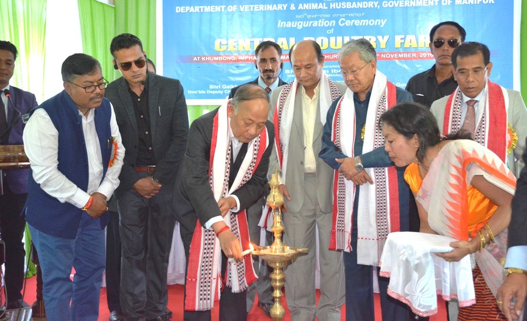 CM inaugurates central poultry farm at khumbong - News from Manipur ...