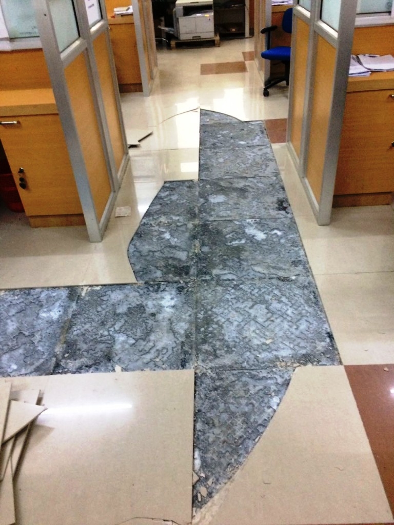 State government secured building is no more secure; Cracks appear on ...