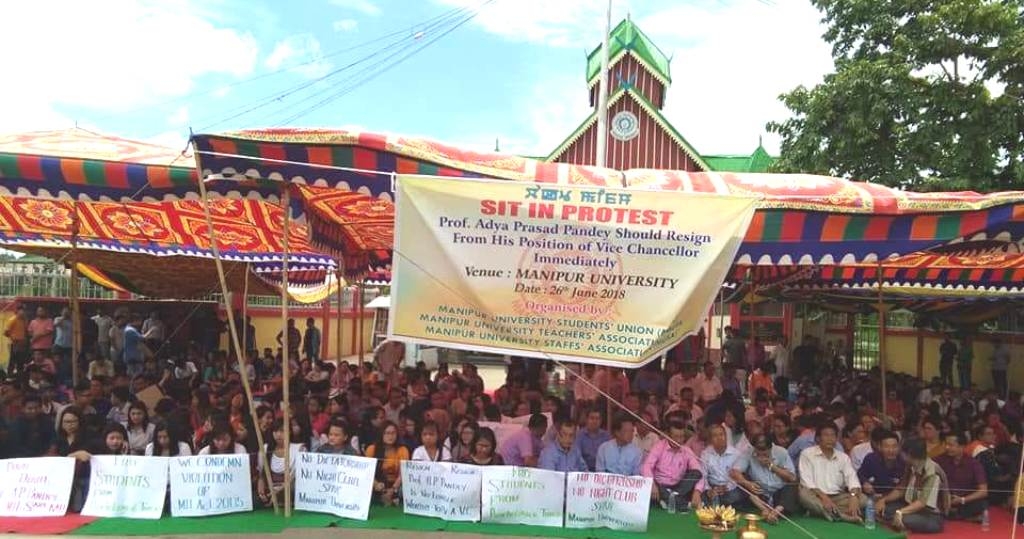MUSU, MUTA and MUSA jointly staged sit-in-protest - News from Manipur ...