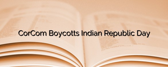 CorCom Boycotts Indian Republic Day - News from Manipur - Imphal Times