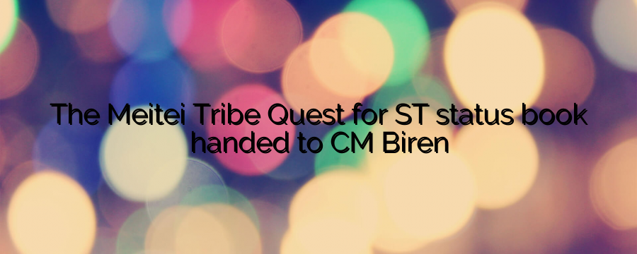 The Meitei Tribe’s Quest for ST status book handed to CM Biren - News ...